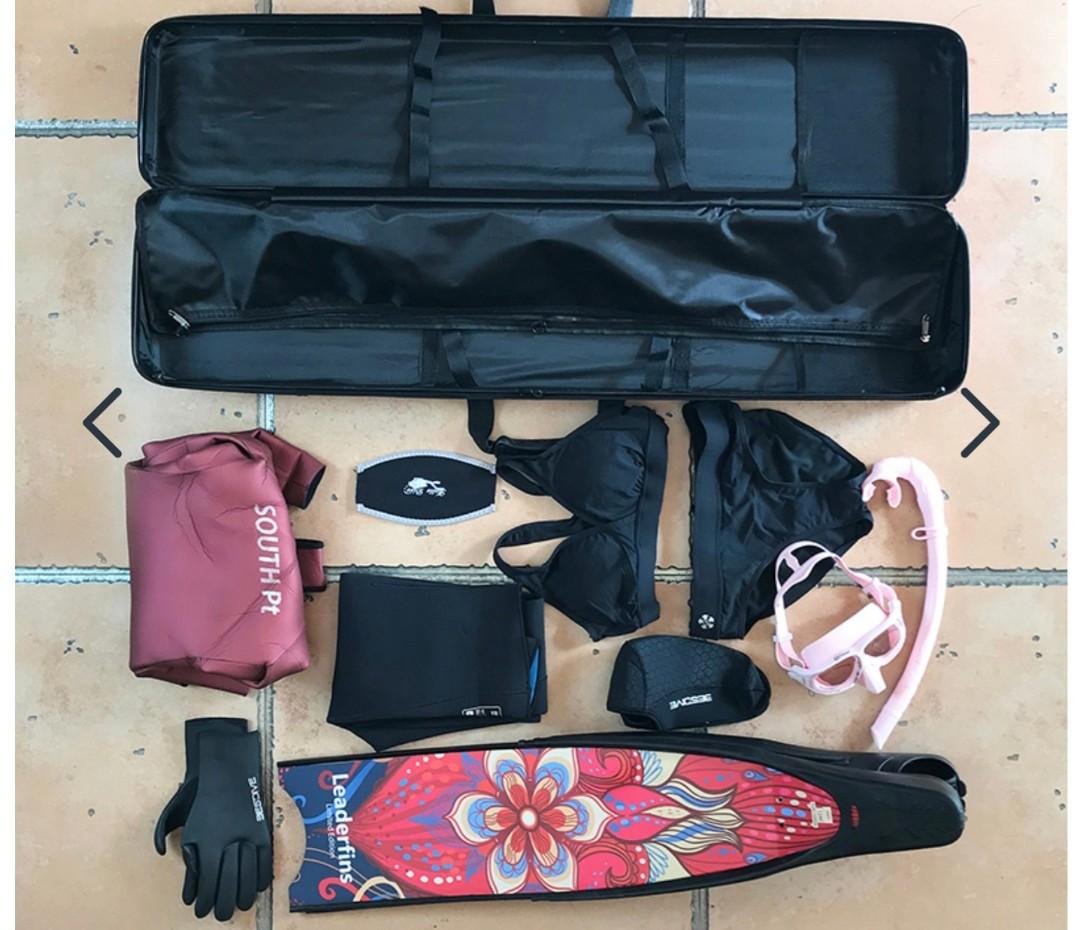 Freediving Fins Housing Frenzel Hard Case BLACK, Sports Equipment ...