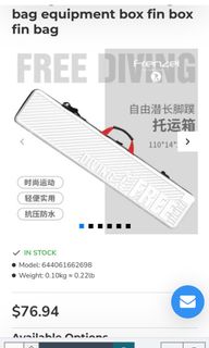 Freediving Fins Housing Frenzel Hard Case BLACK, Sports Equipment ...