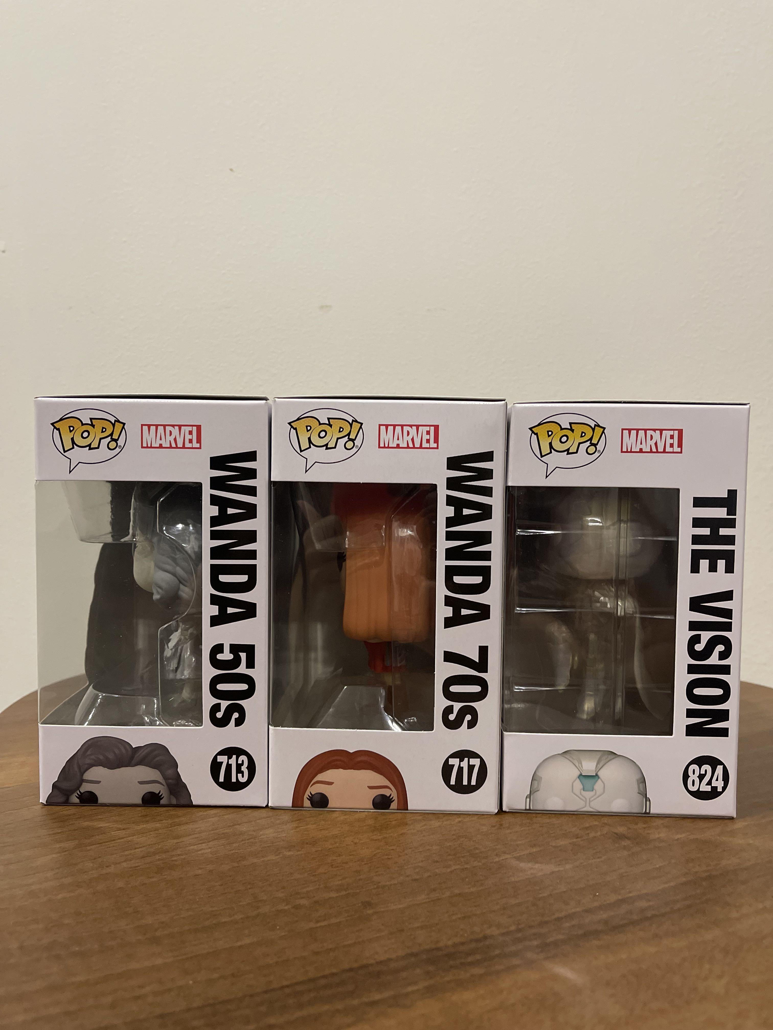 Funko Pop Marvel: Wanda 50s, Wanda 70s Scarlet Witch and The Vision ...