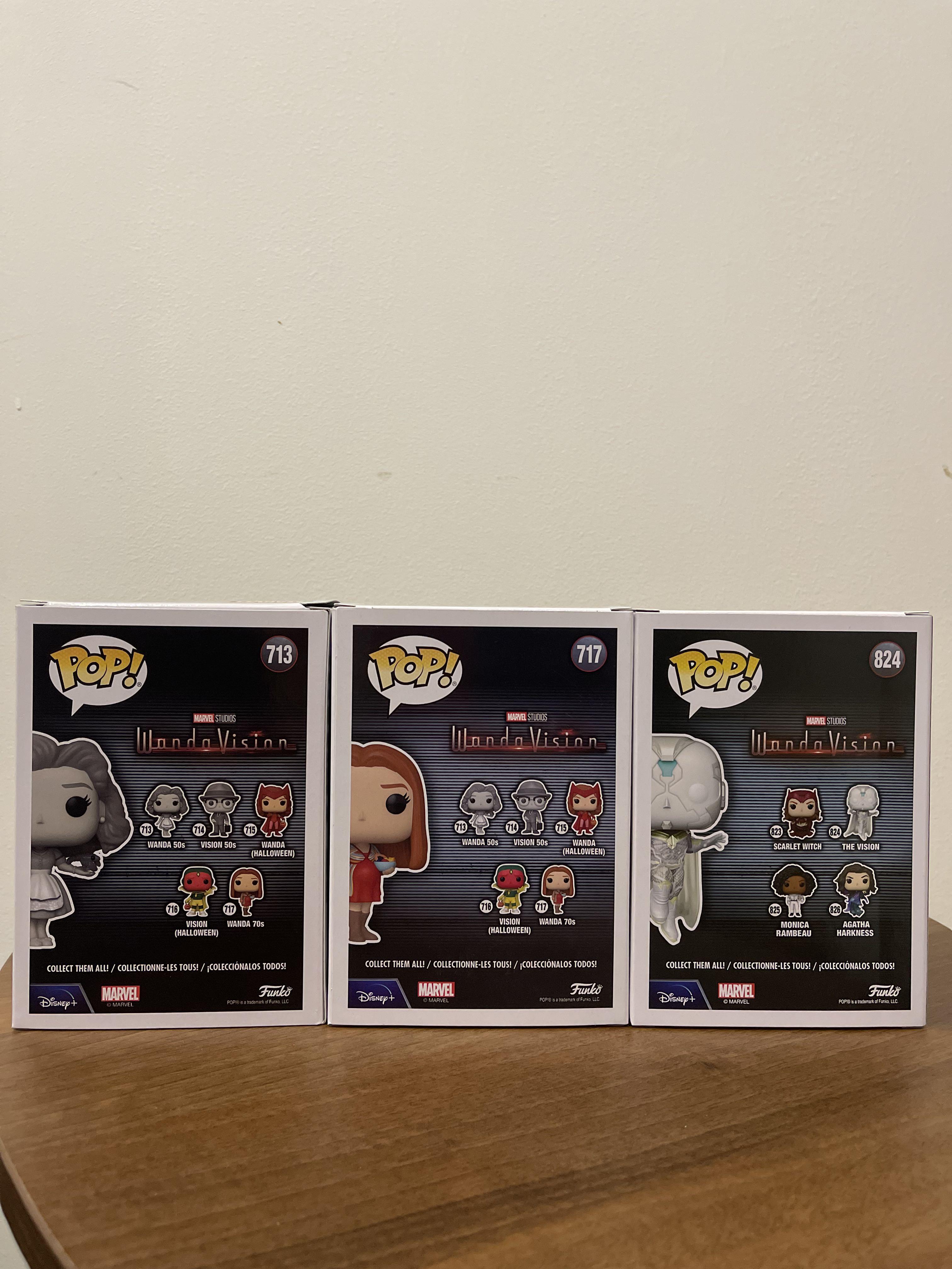 Funko Pop Marvel: Wanda 50s, Wanda 70s Scarlet Witch and The Vision ...