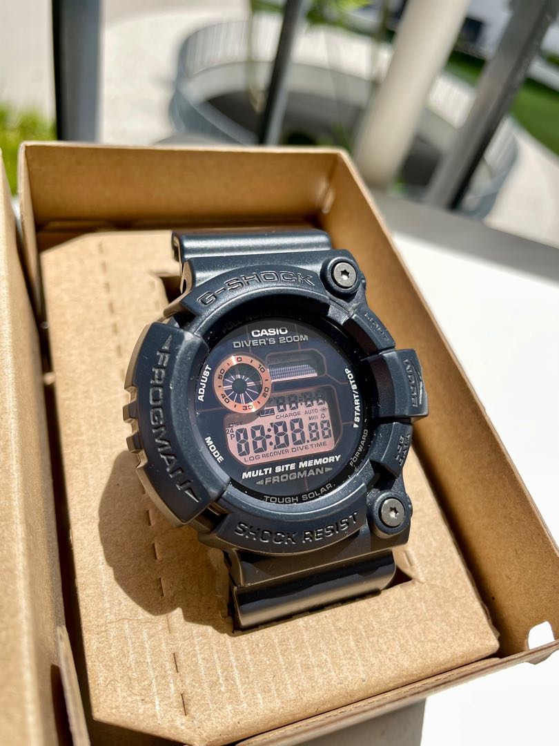G SHOCK FROGMAN GW200MS TITANIUM MATT BLACK, Men's Fashion, Watches ...