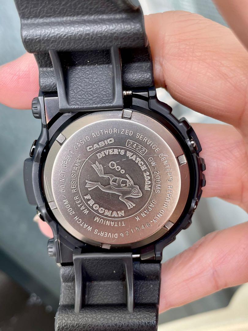 G SHOCK FROGMAN GW200MS TITANIUM MATT BLACK, Men's Fashion, Watches ...
