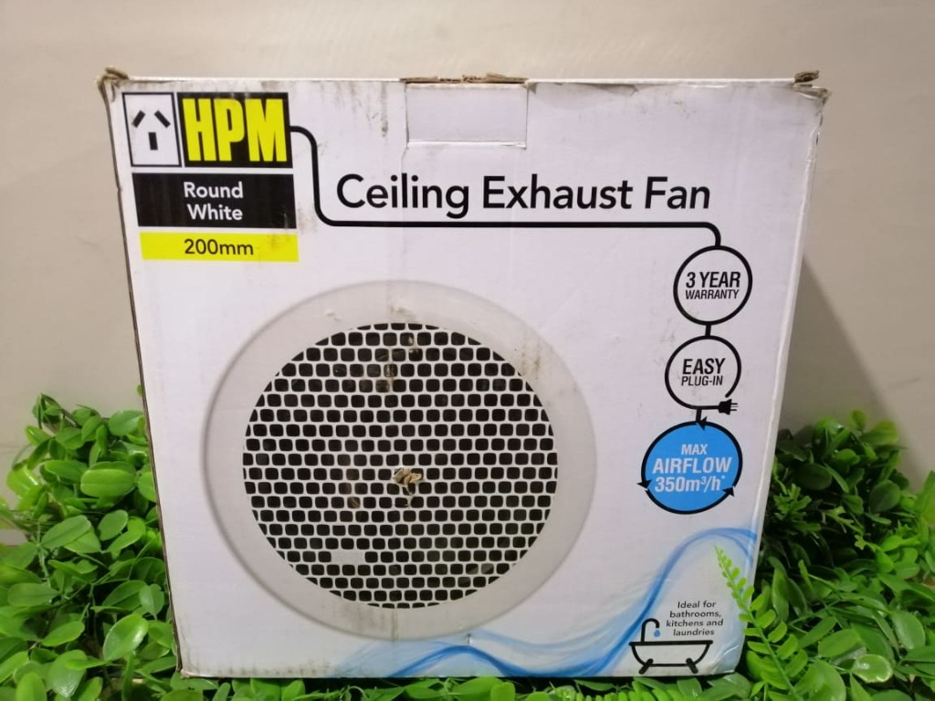 Hpm 200mm White Round Ceiling Exhaust Fan | Shelly Lighting