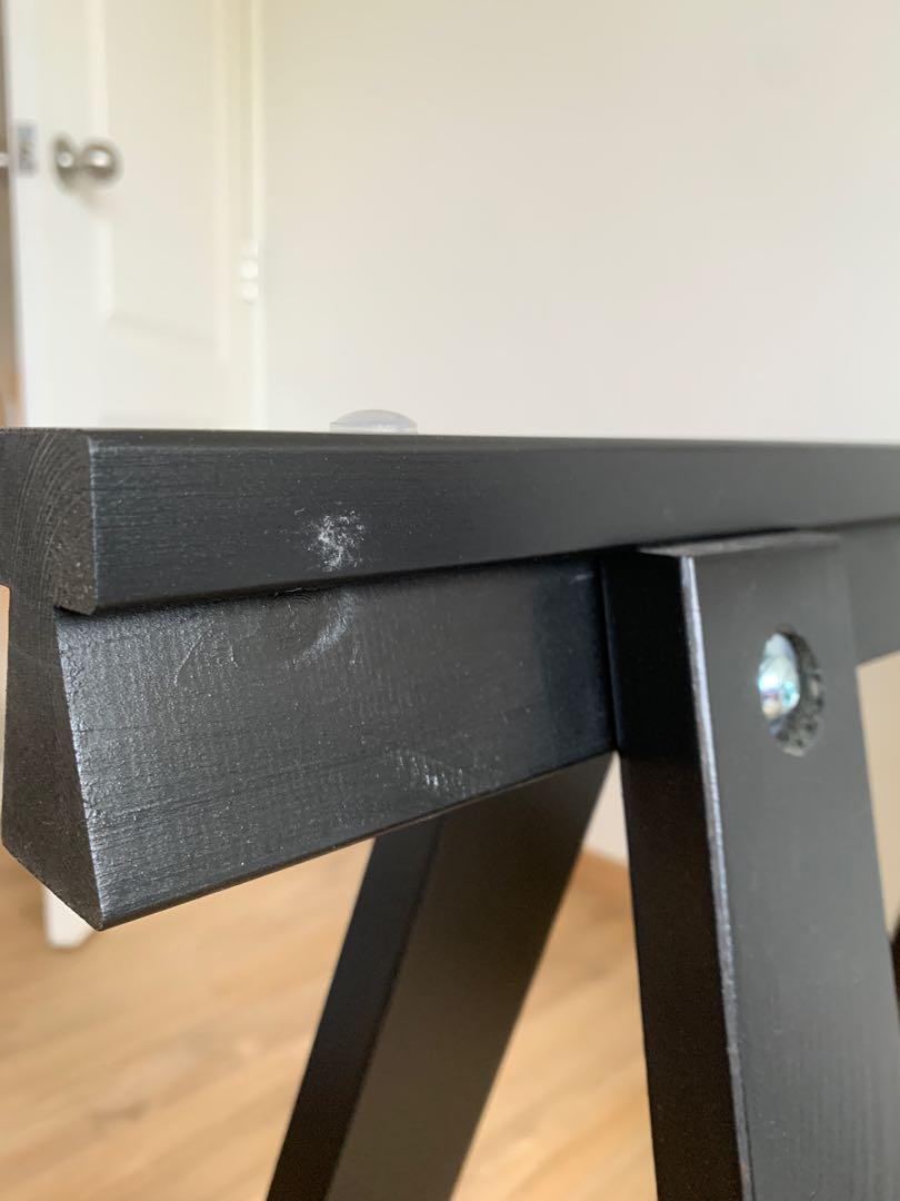 Ikea ODDVALD Trestle in Black, Furniture & Home Living, Furniture ...