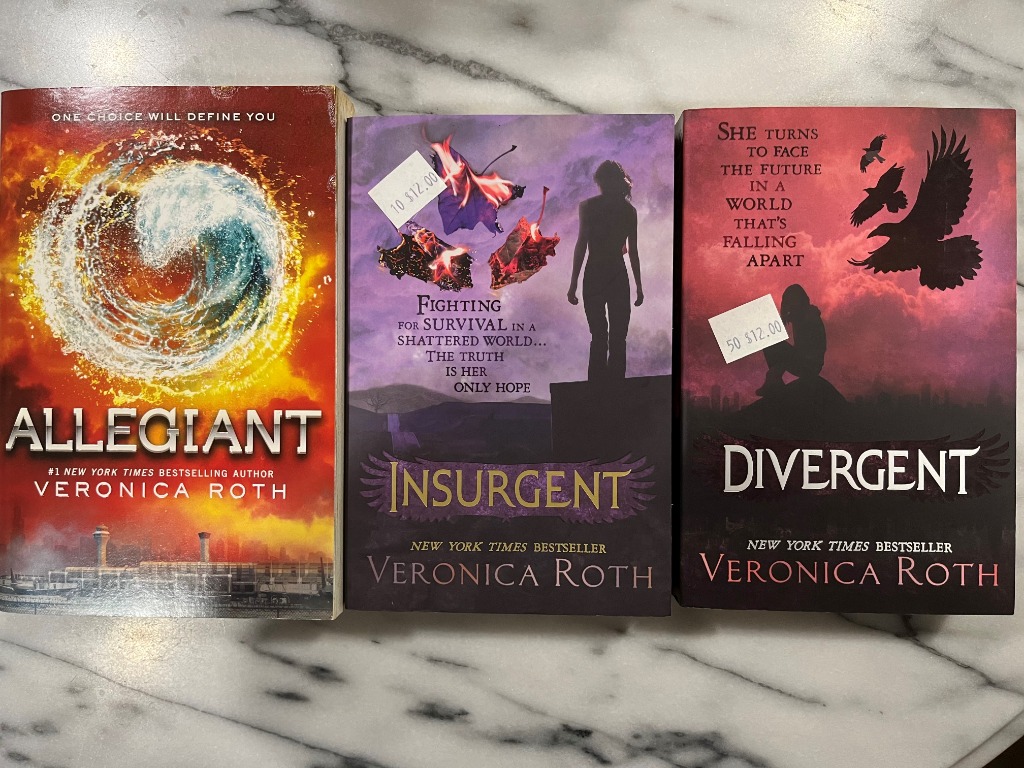 Insurgent, Divergent and Allegiant by Veronica Roth, Hobbies & Toys ...