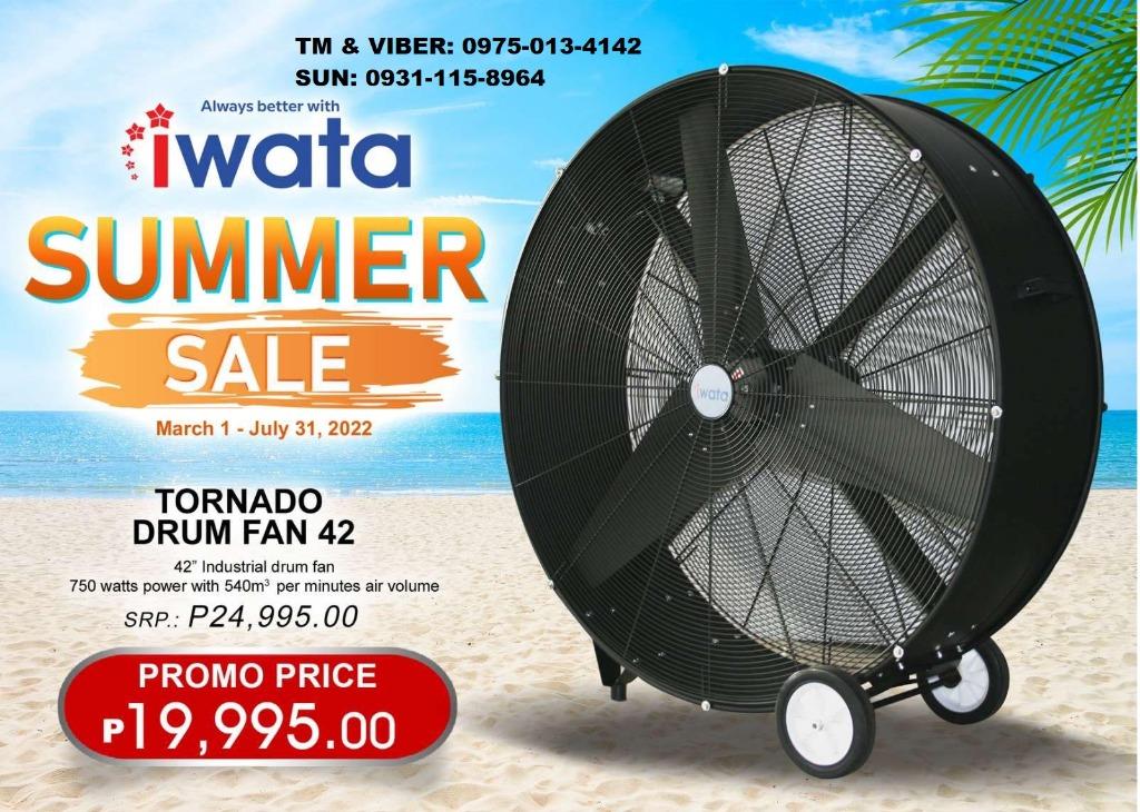 IWATA DRUM FAN 42", TV & Home Appliances, Air Conditioning and Heating ...