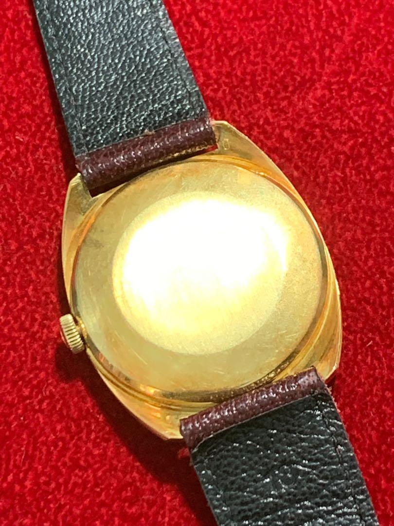 IWC Vintage Solid Gold Vintage Linen Dial, Luxury, Watches on Carousell