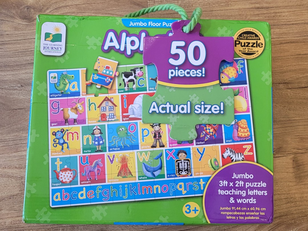Jumbo Alphabet puzzle, Hobbies & Toys, Toys & Games on Carousell