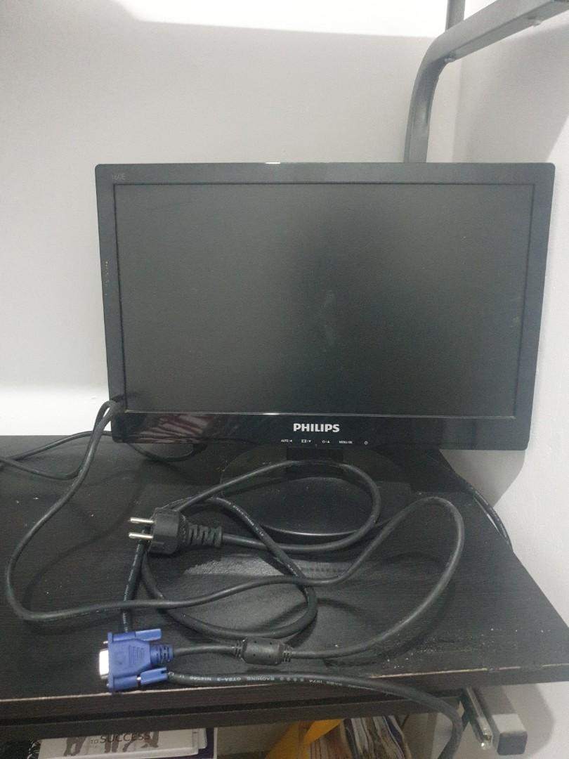 LCD Monitor Komputer Phillips 16' wide, Elektronik, TV & Perlengkapan ...