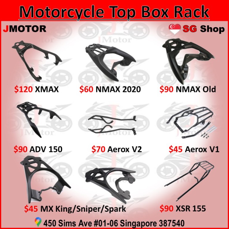Motorcycle Top Box Rack, Motorcycles, Motorcycle Accessories on Carousell
