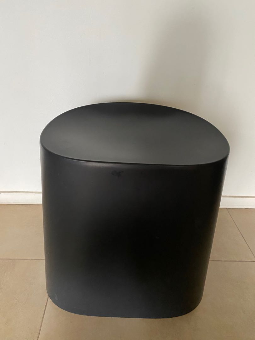 MUJI Polypropylene Stackable Stool Dark Grey, Furniture & Home Living ...