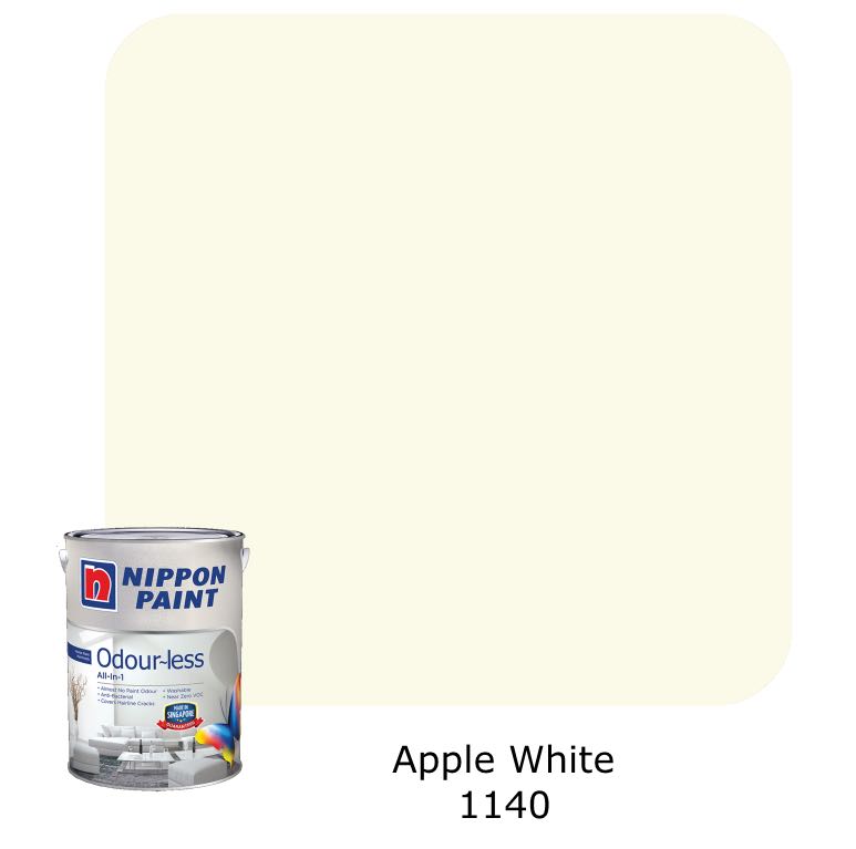 Nippon Paint Apple White 1140 Brand new 3 litres, Furniture & Home ...