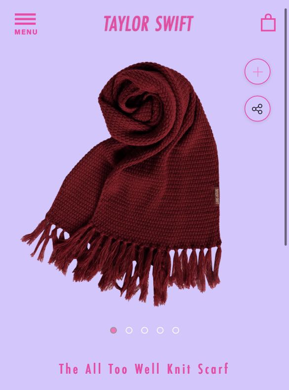 Official Taylor Swift All Too Well Red Scarf, Women's Fashion, Watches ...