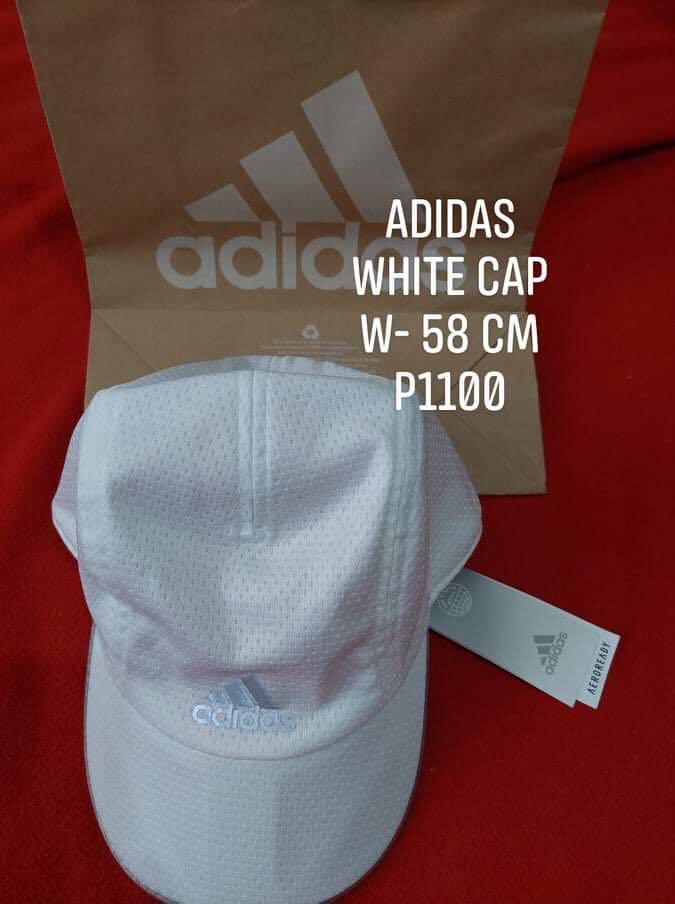 Original Adidas White Cap, Men's Fashion, Watches & Accessories, Caps ...