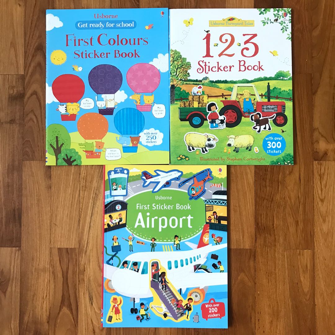 Set of 3 brand new Osborne first sticker books for preschoolers nursery ...