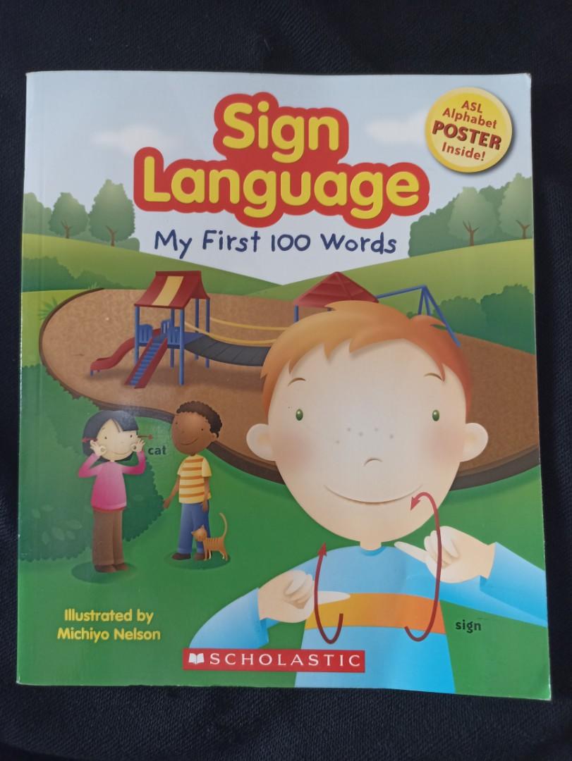 Sign Language: My First 100 Words with Free Poster, Hobbies & Toys ...