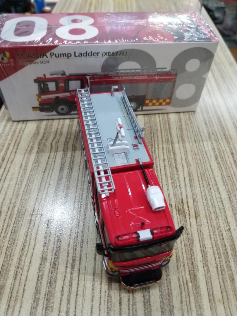 Singapore SCDF SCANNIA PUMP LADDER XE677L MODEL 1/76, Hobbies & Toys, Toys & Games on Carousell