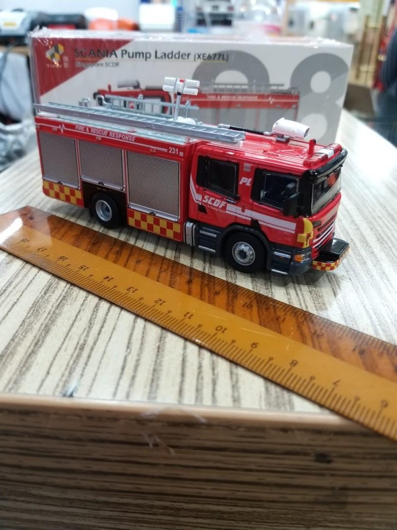 Singapore SCDF SCANNIA PUMP LADDER XE677L MODEL 1/76, Hobbies & Toys ...