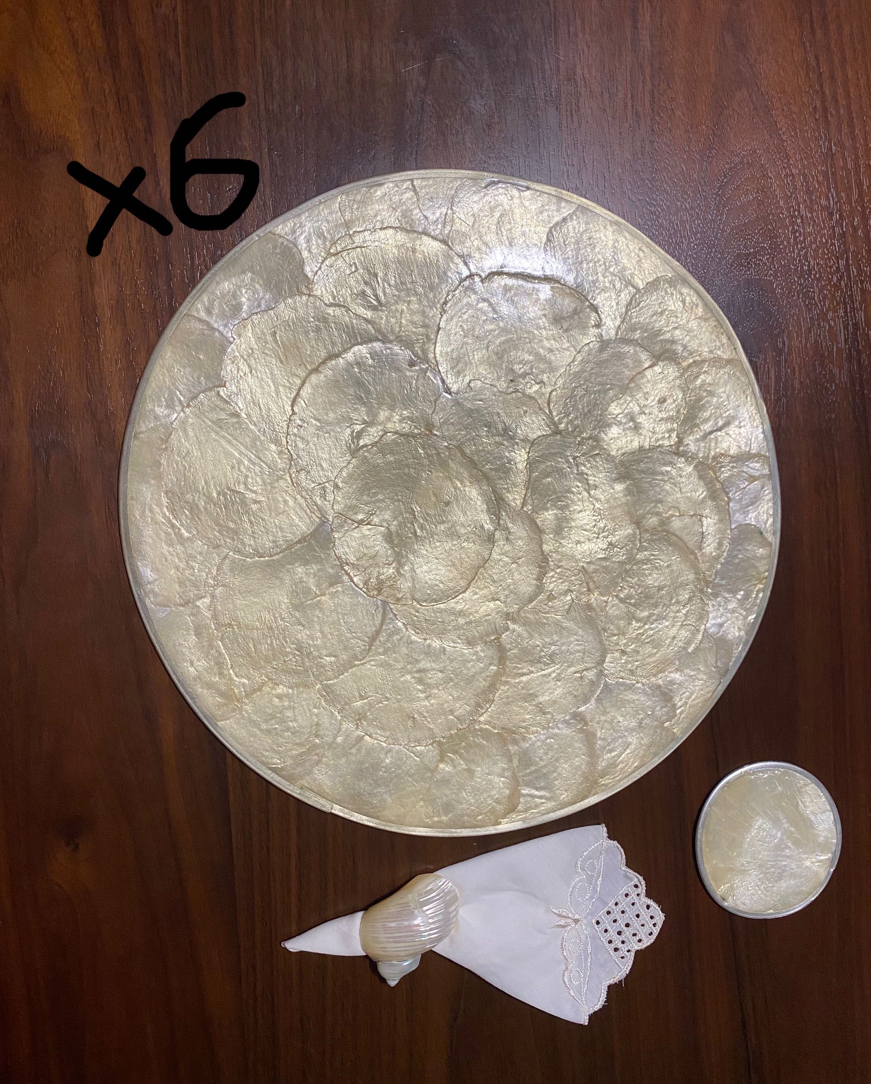 Table and cup placemat with napkin and chopstick rest set/ dining ...