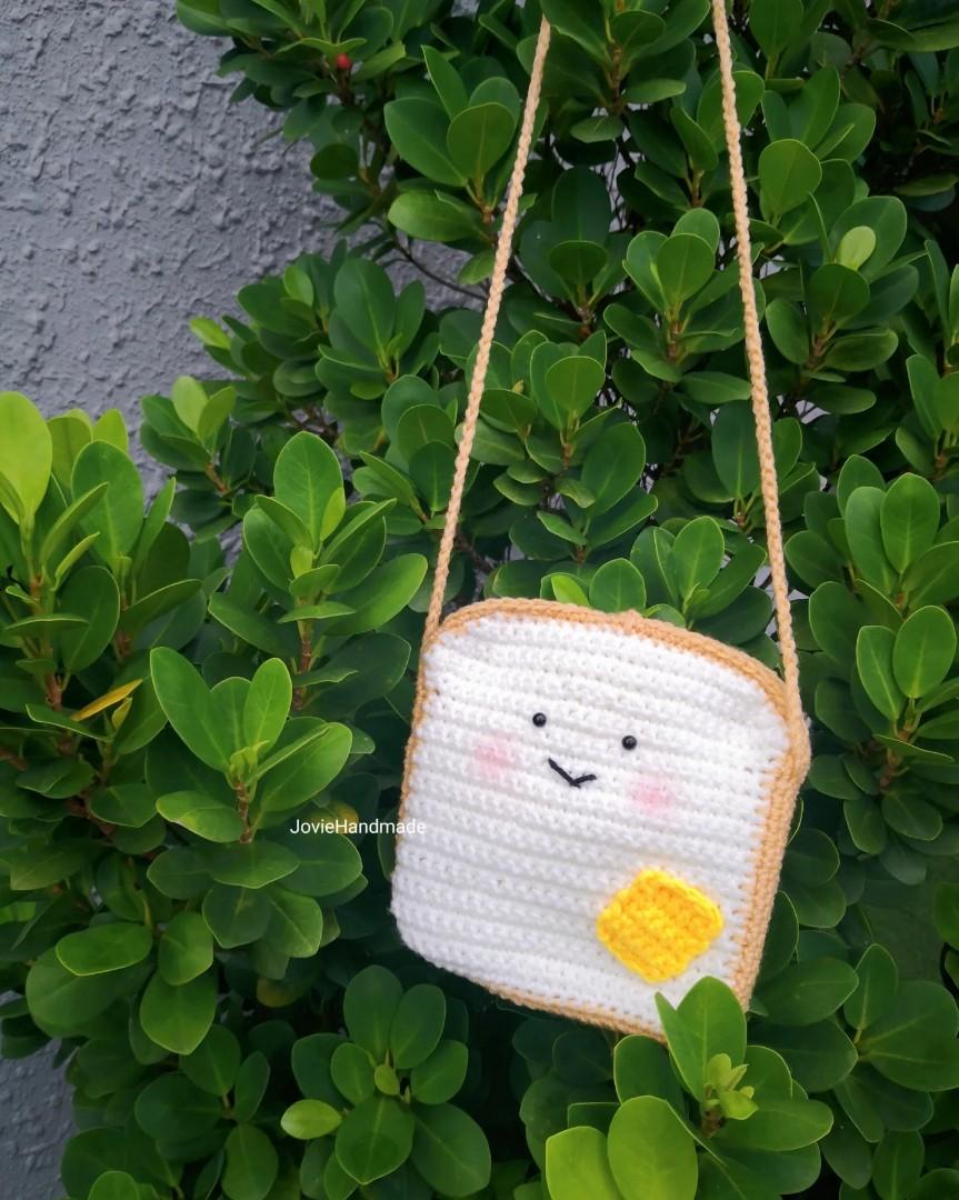Toast Pattern Sling Bag, Hobbies & Toys, Stationery & Craft, Handmade ...
