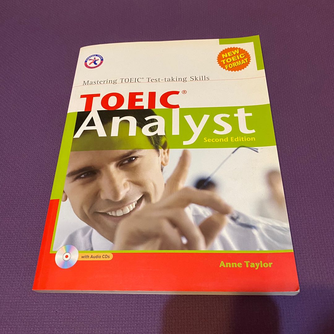 考試教學用書｜英文多益TOEIC Analyst (附光碟）, 書籍、休閒與玩具, 書本及雜誌, 評量練習在旋轉拍賣
