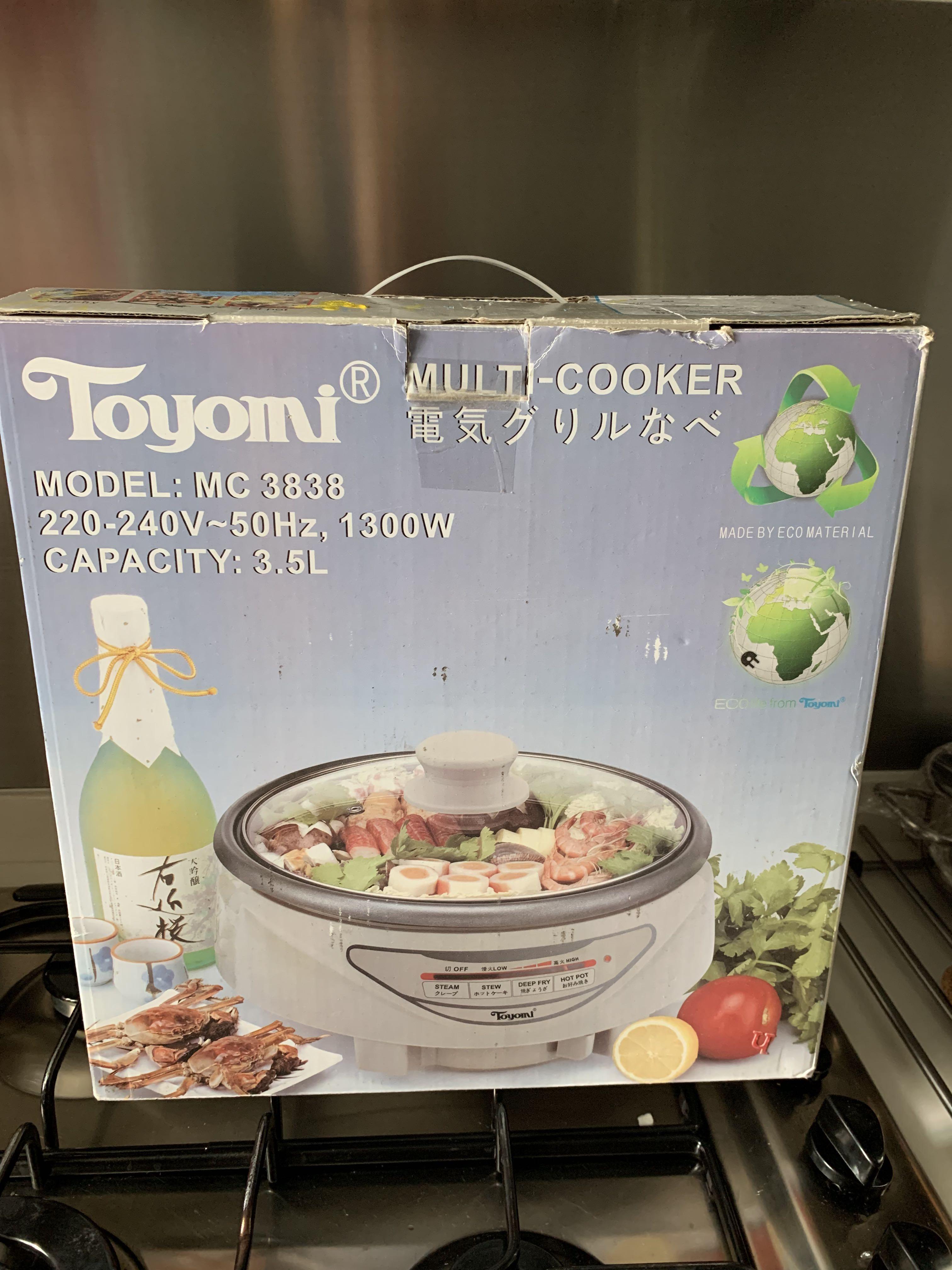 Toyomi Multi Cooker - model MC 3838, TV & Home Appliances, Kitchen ...