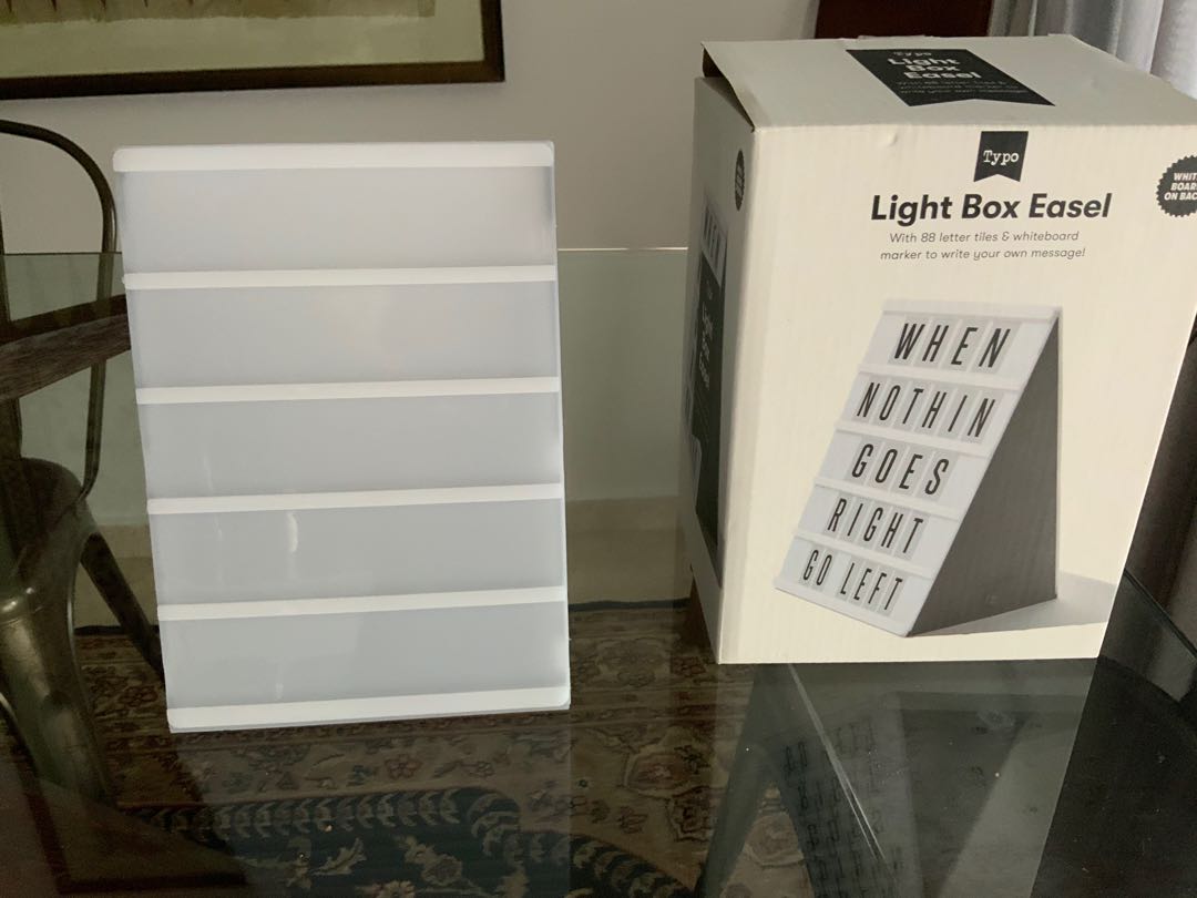 Typo Light Box Easel, Furniture & Home Living, Home Decor, Other Home ...