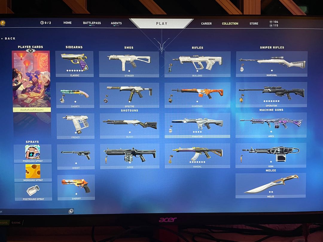 Valorant Account 5 knives (Sovereign Sword) and more!, Video Gaming ...