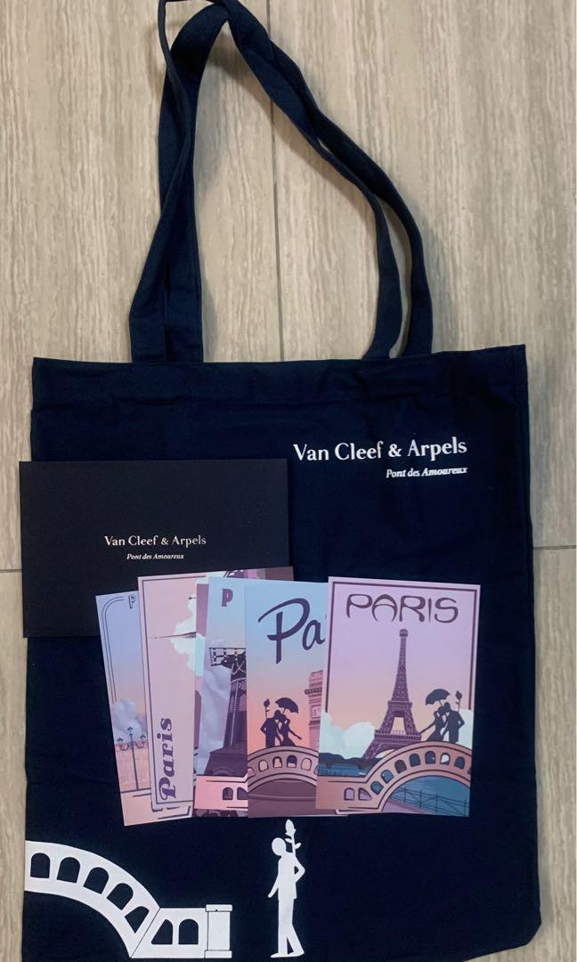 Van Cleef & Arpels (VCA) Tote Bag and Postcards, Women's Fashion, Bags ...