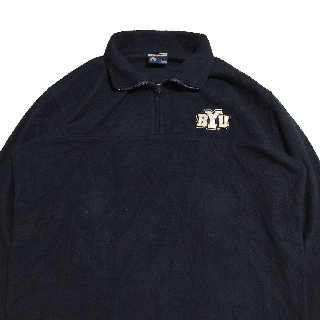 Vintage Quarter Zip Fleece Jacket Embroidered Logo Weatherproof, Men's ...