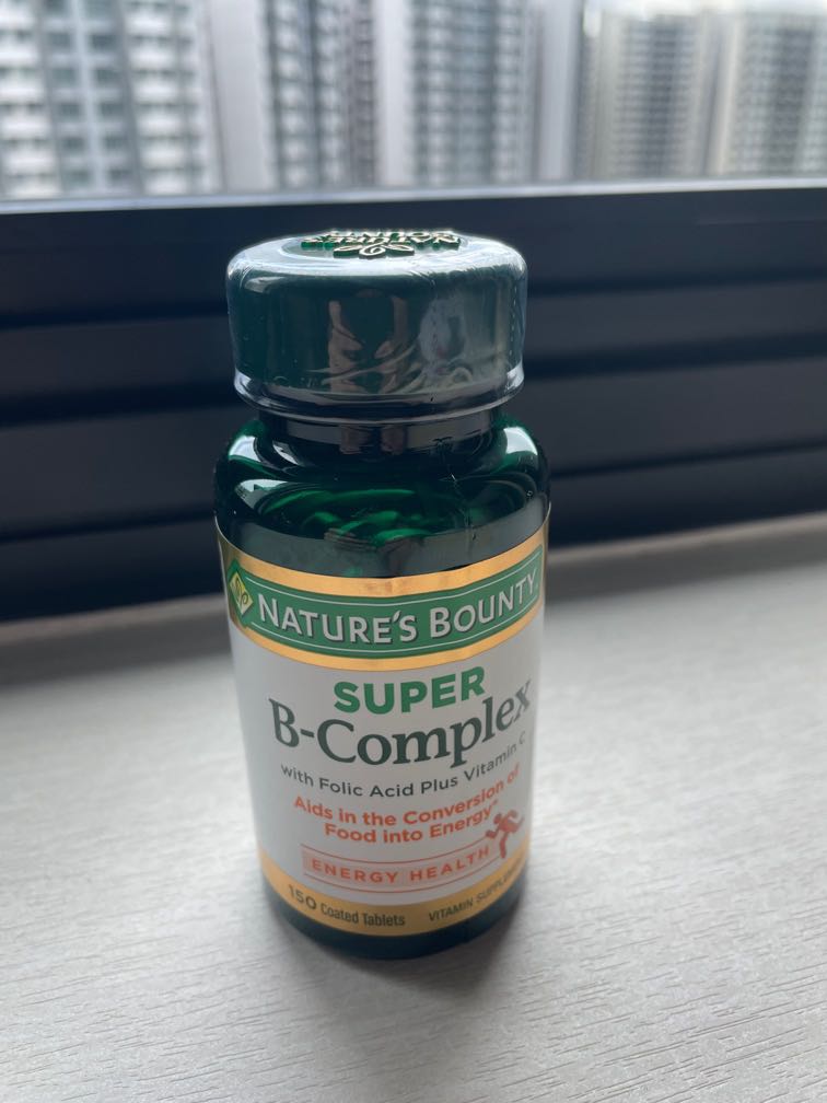 Vitamin B- Complex with folic acid plus vitamin C, Health & Nutrition ...