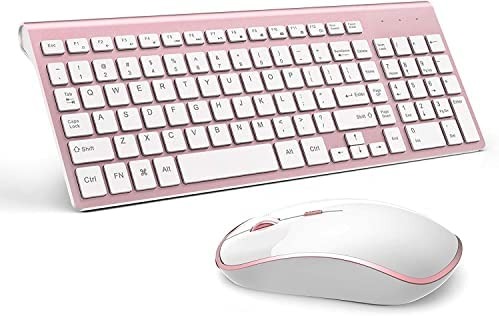 Wireless Keyboard Mouse Combo, J JOYACCESS 2.4G USB Compact and Slim Wireless Keyboard and Mouse ...