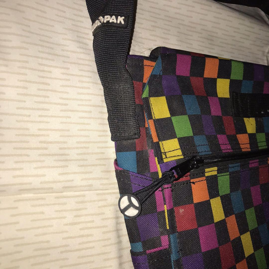 Yak Pak Checkered Messenger Bag (Preloved Pre loved Used Authentic ...