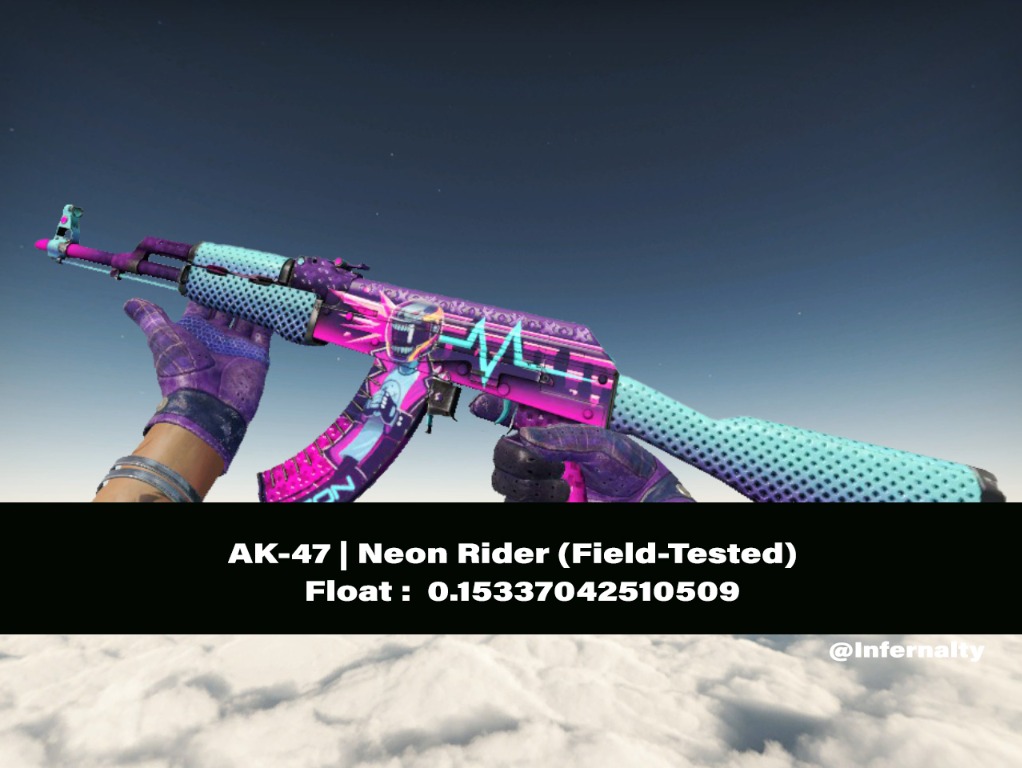 (0.15FV) AK-47 Neon Rider FT CSGO SKINS KNIVES, Video Gaming, Gaming ...