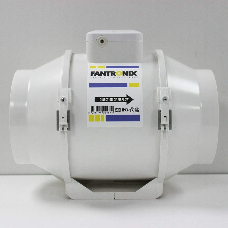 150 mm Silent In-line Toilet Ventilator Powerful Ventilation Damp ...