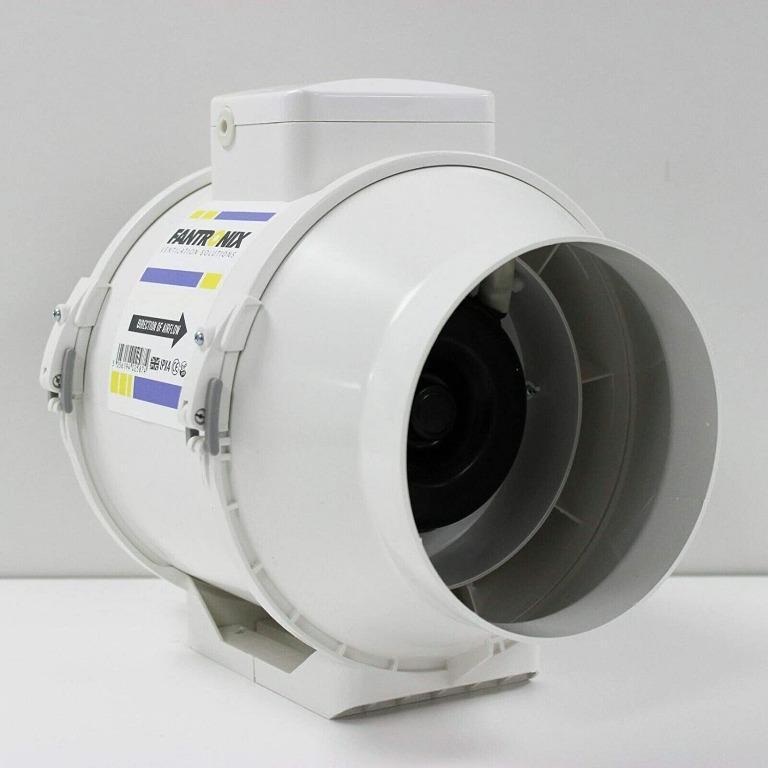 150 mm Silent In-line Toilet Ventilator Powerful Ventilation Damp ...