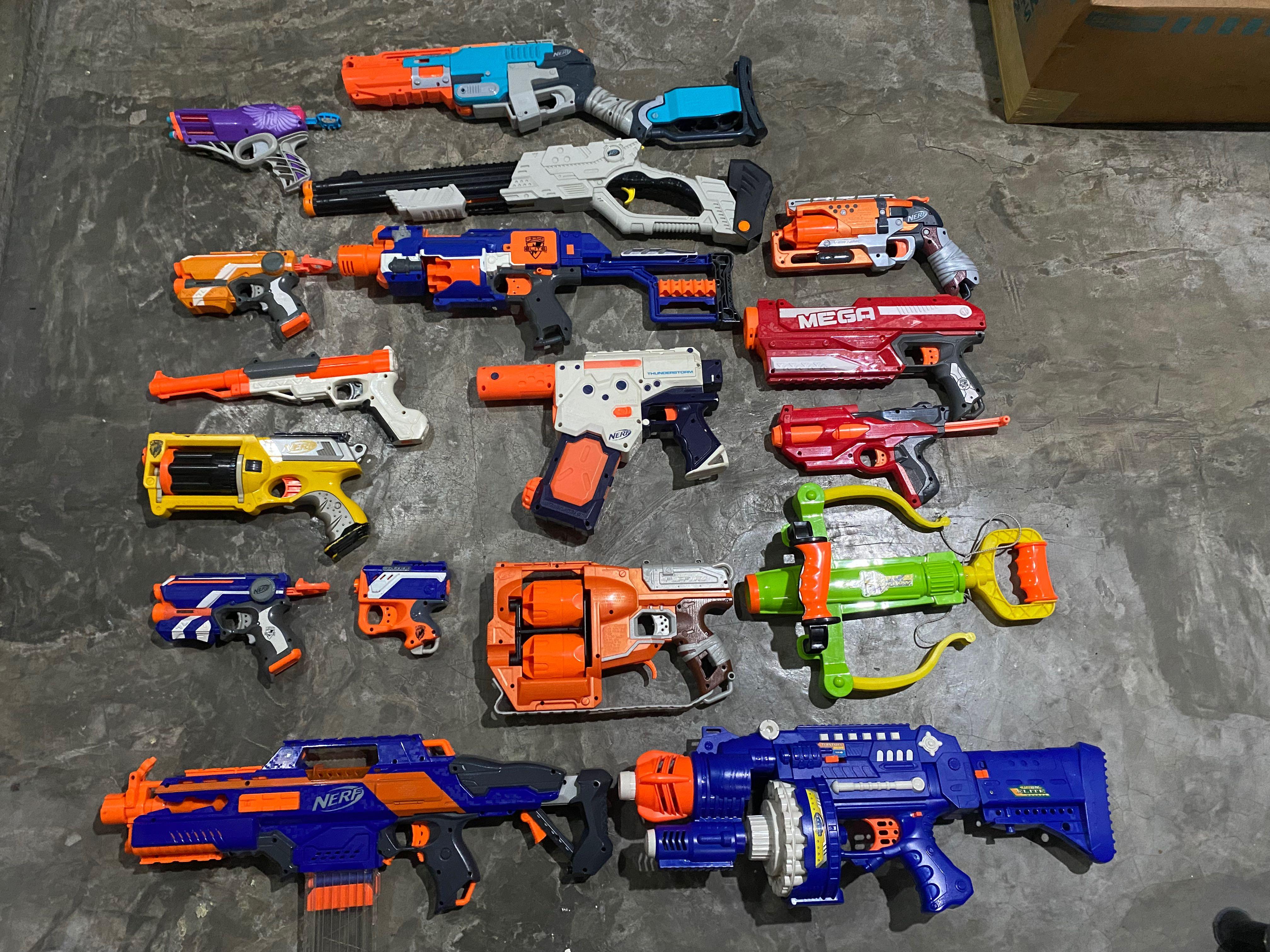 Nerf Gun Set (AS PACK ONLY), Hobbies & Toys, Toys & Games on Carousell