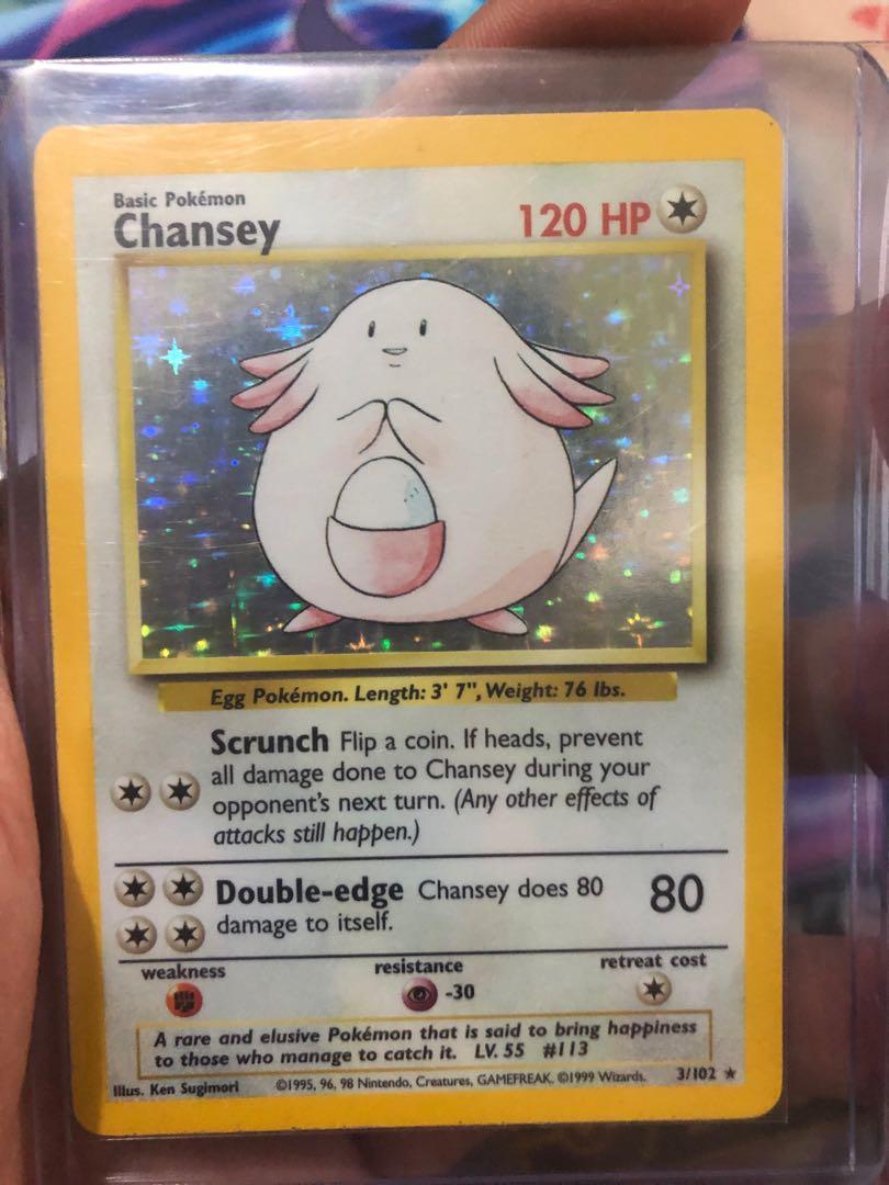 1999 Pokémon Base Set Chansey - Holo, Hobbies & Toys, Toys & Games on ...