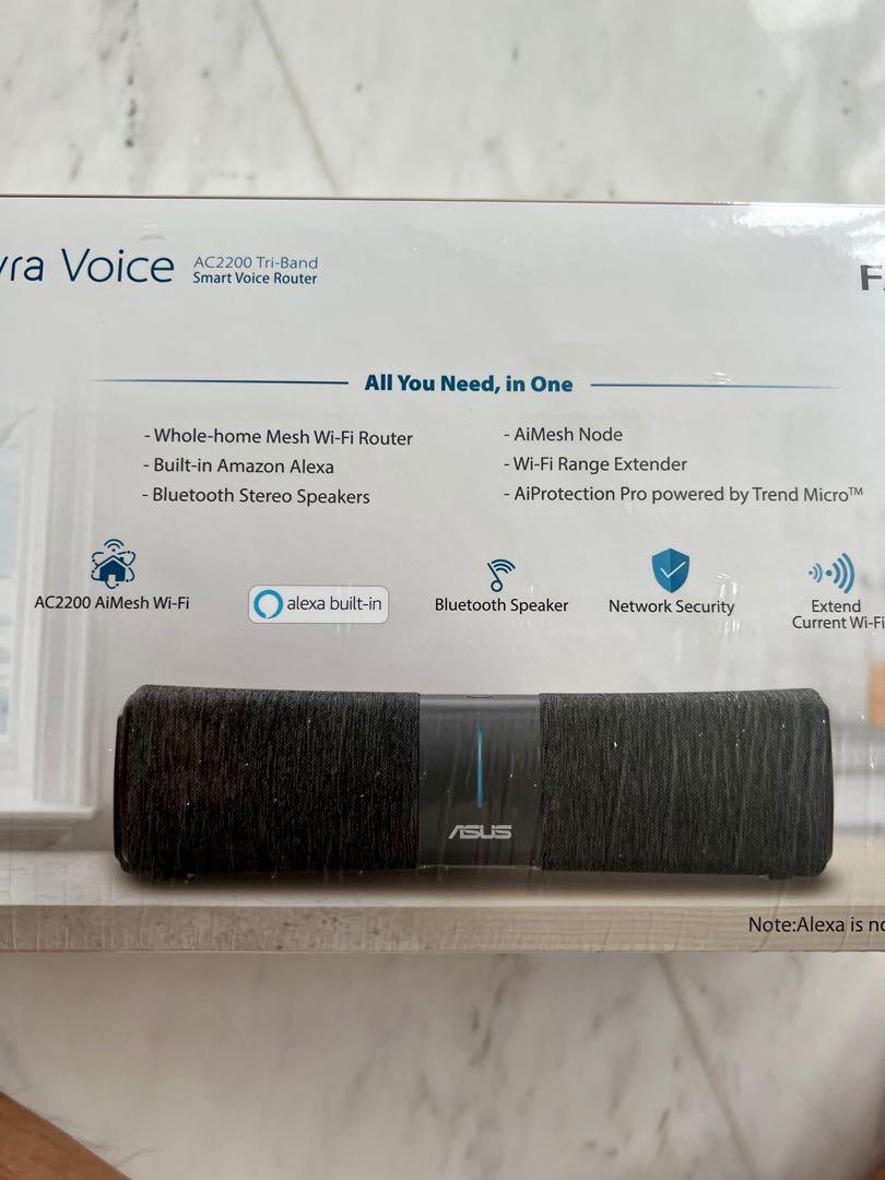 All in one Mesh wifi router bluetooth speaker smart Asus Lyra Voice ...