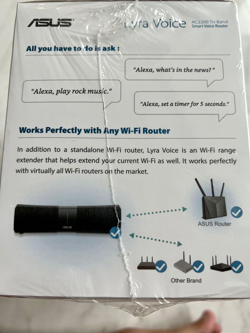 All in one Mesh wifi router bluetooth speaker smart Asus Lyra Voice ...