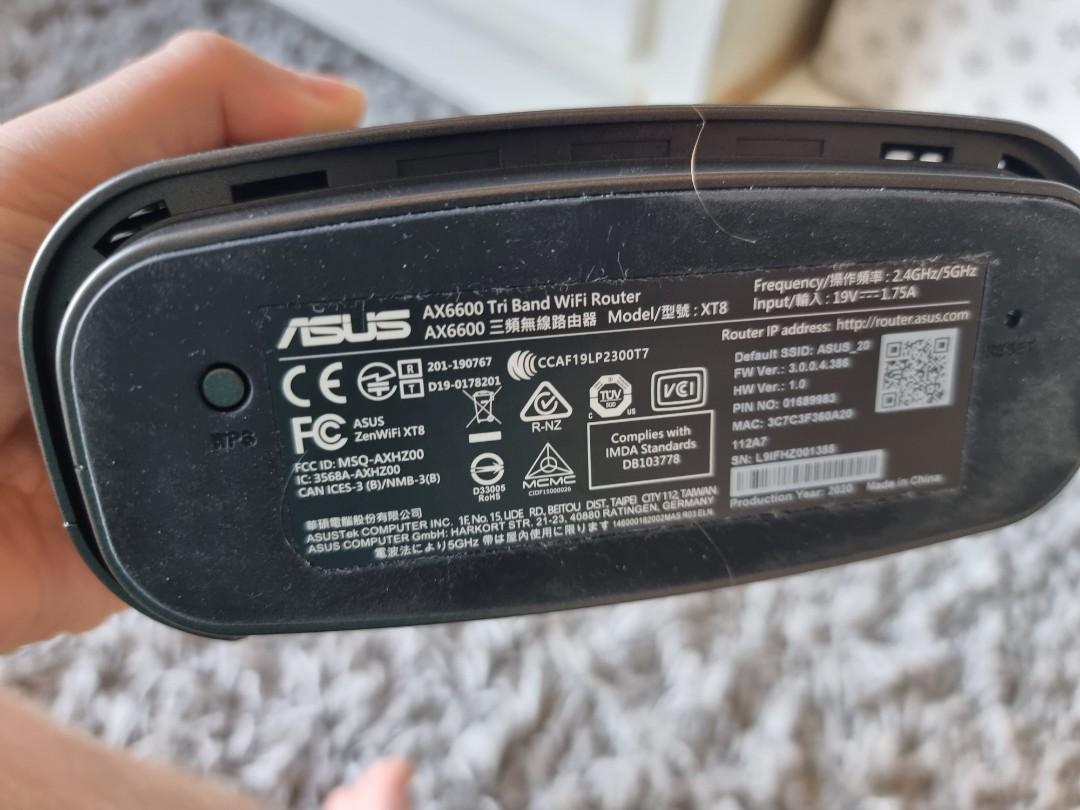 Asus AX6600 WiFi Router AiMesh. Pair, Computers & Tech, Office ...