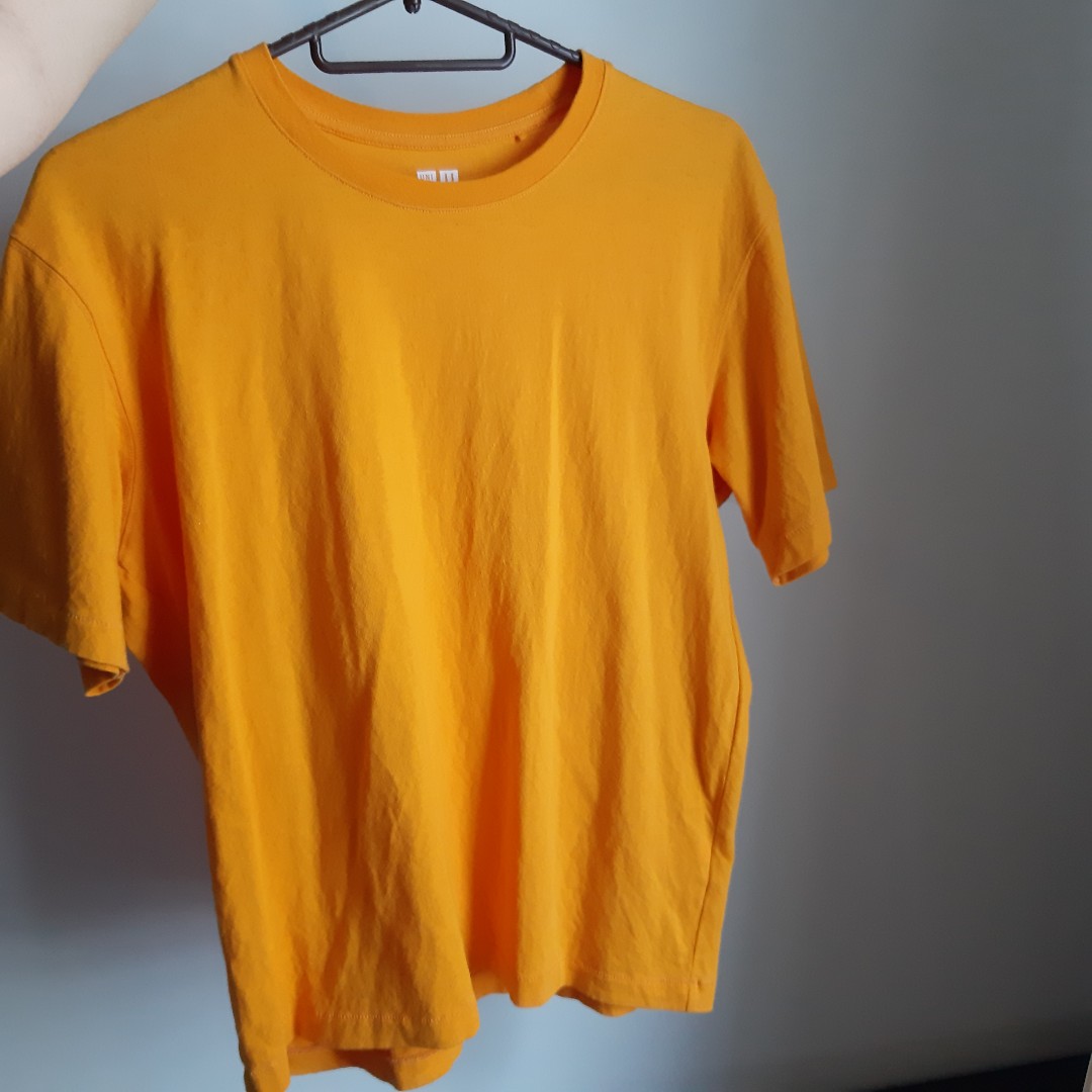 Authentic Uniqlo Bright Orange Shirt, Men's Fashion, Tops & Sets ...