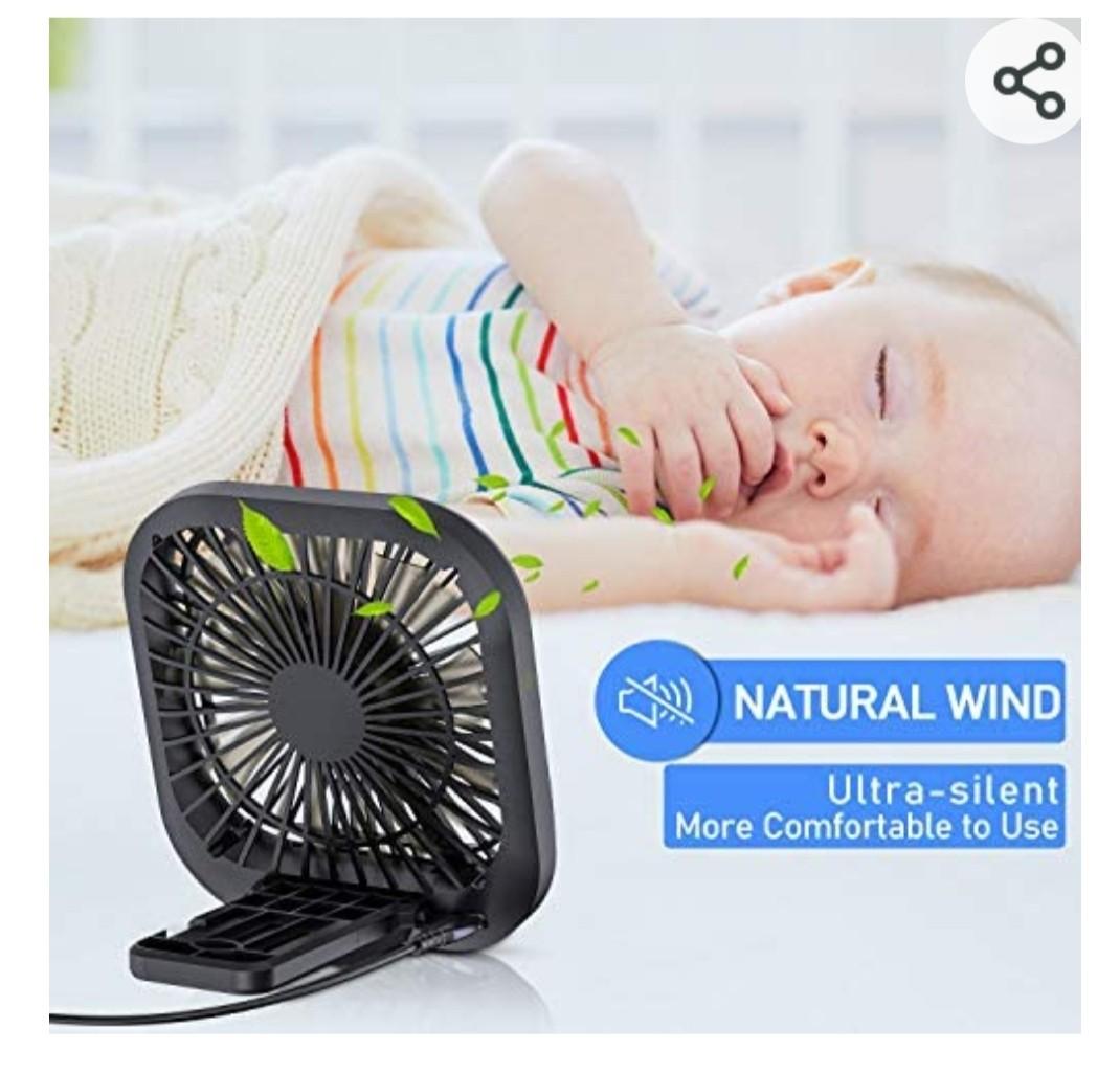 Blukar USB Fan, Desk Fan Table Fan, Luxury, Accessories on Carousell