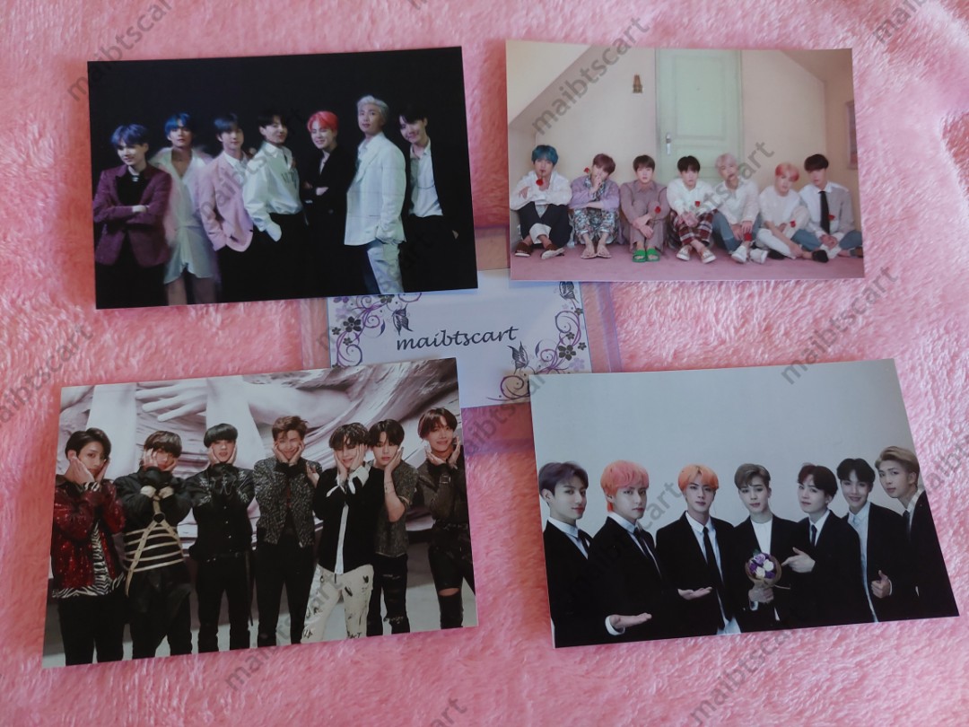 BTS OT7 Group Broadcast Photocards Boy With Luv Fake Love Idol 
