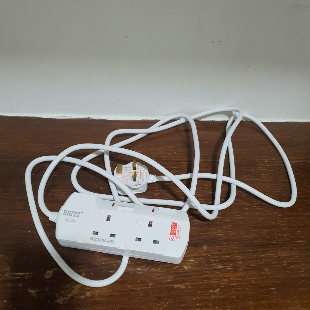 Extension Socket 2 Gang, TV & Home Appliances, Electrical, Adaptors ...
