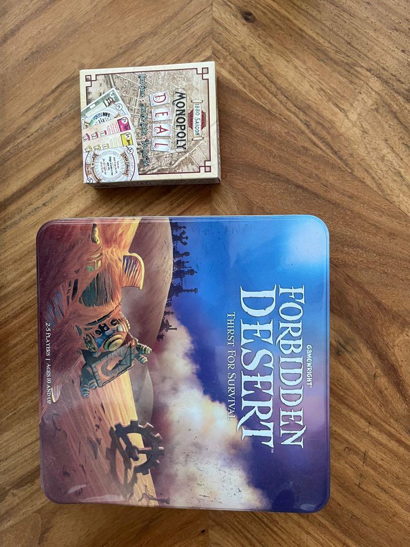 Forbidden desert + monopoly deal, Hobbies & Toys, Toys & Games on Carousell