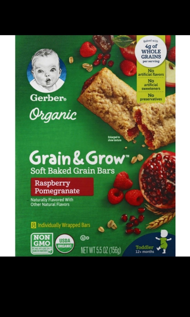 Gerber Grain & Grow Soft Baked Grain Bars, Babies & Kids, Nursing ...