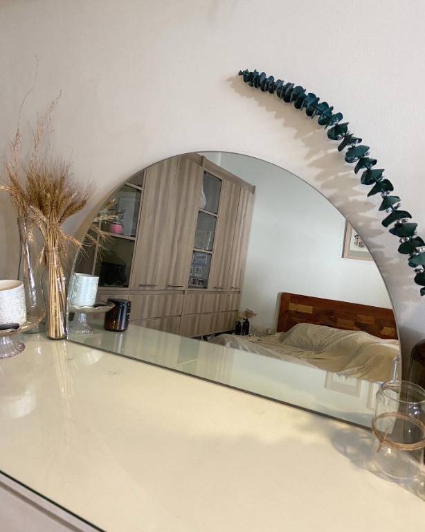 Half-moon shaped mirror, Furniture & Home Living, Home Decor, Mirrors ...