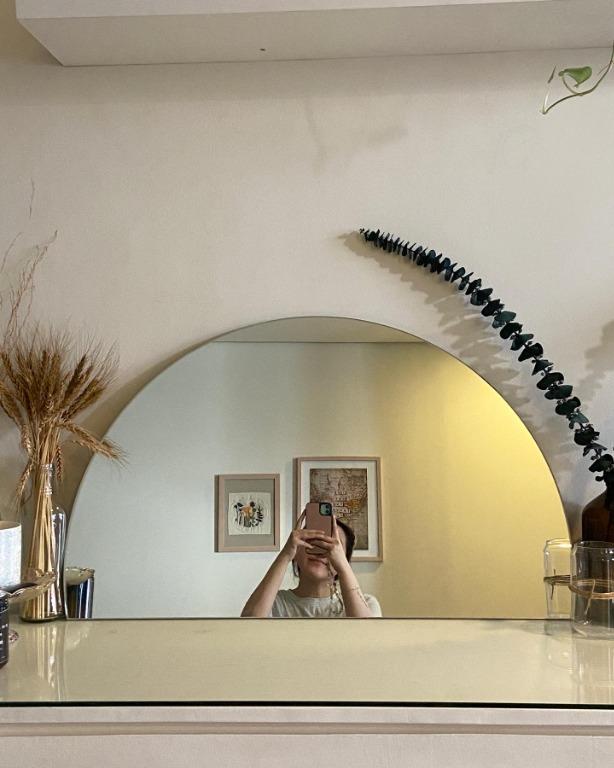 Half-moon shaped mirror, Furniture & Home Living, Home Decor, Mirrors ...