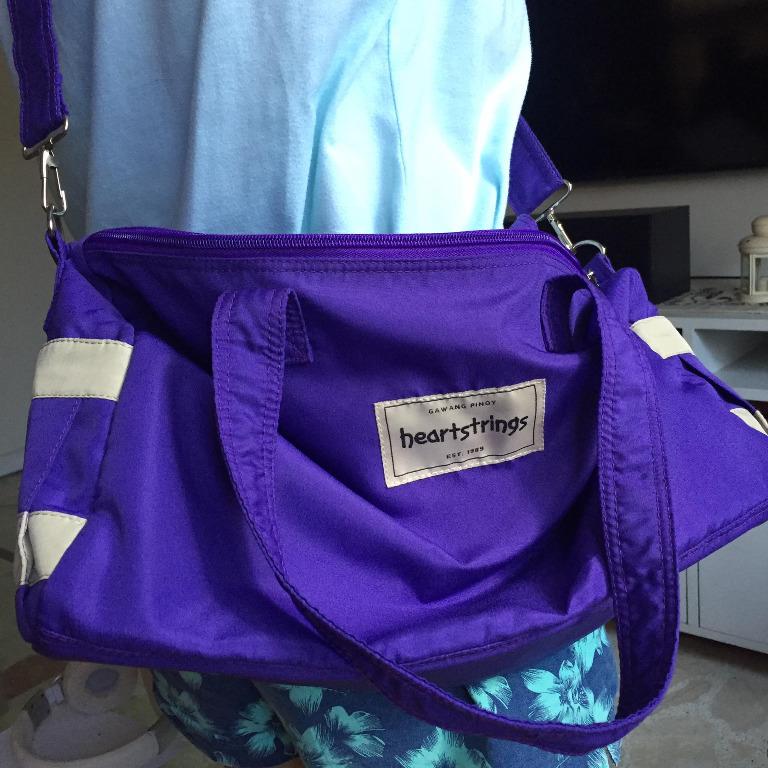 Heartstrings Mini Purple Duffel Gym Bag Authentic, Women's Fashion ...